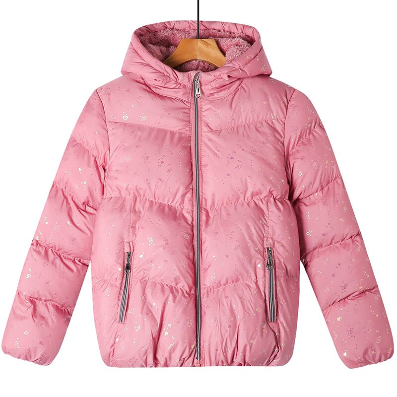 Geaca groasa fete, roz, 10/11 ani (140/146 cm) - eMAG.ro