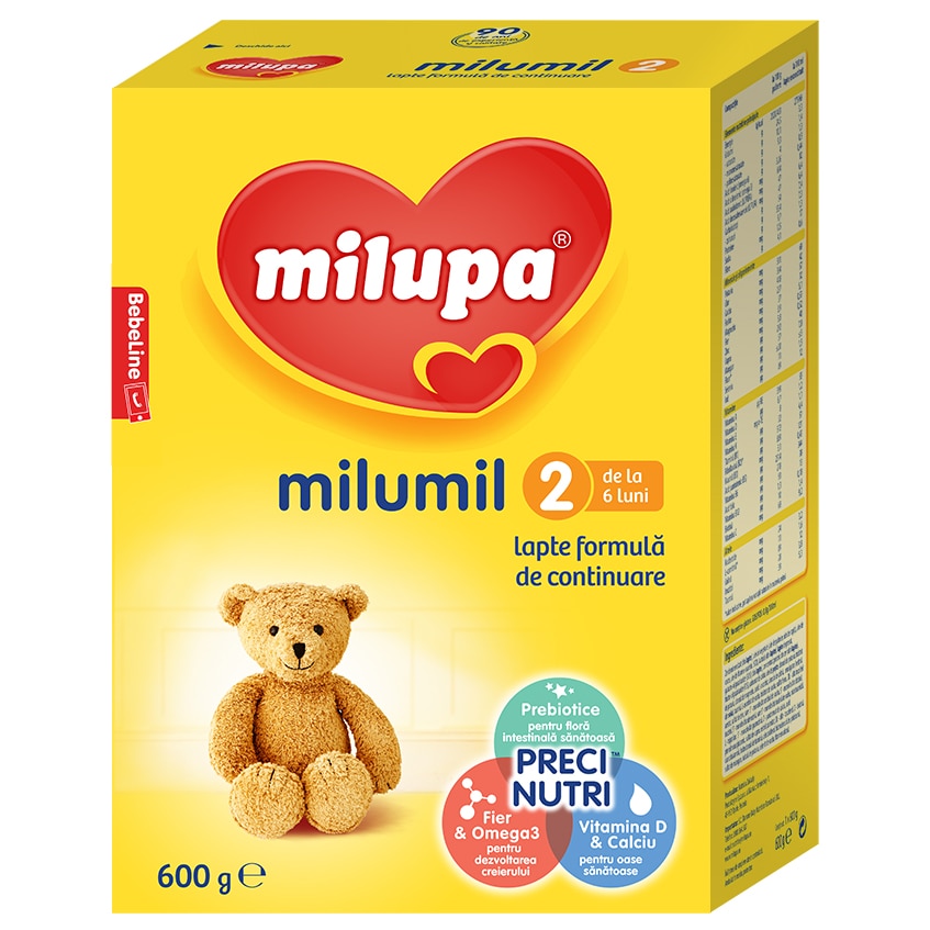 Lapte formula de continuare Milupa Milumil 2, 600 g, de la 6 luni - eMAG.ro
