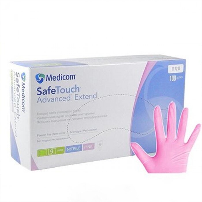 Set manusi nepudrate, nitrile, marime S / 7, culoare Roz,100 buc - eMAG.ro