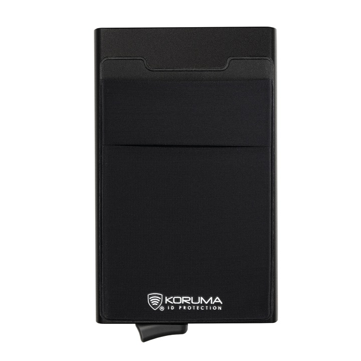 Port card din aluminiu cu protectie RFID, 5-7 carduri, Koruma, KUK-65BL ...