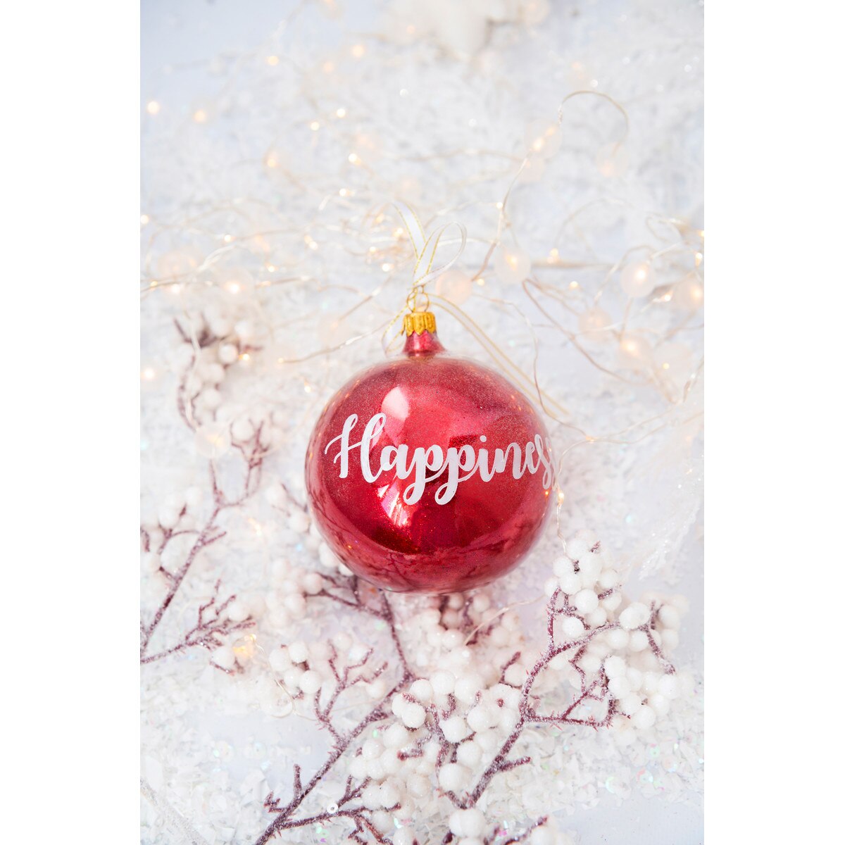 Glob cu scris caligrafic, "Happiness”, 10 cm, LivrezDragoste - eMAG.ro