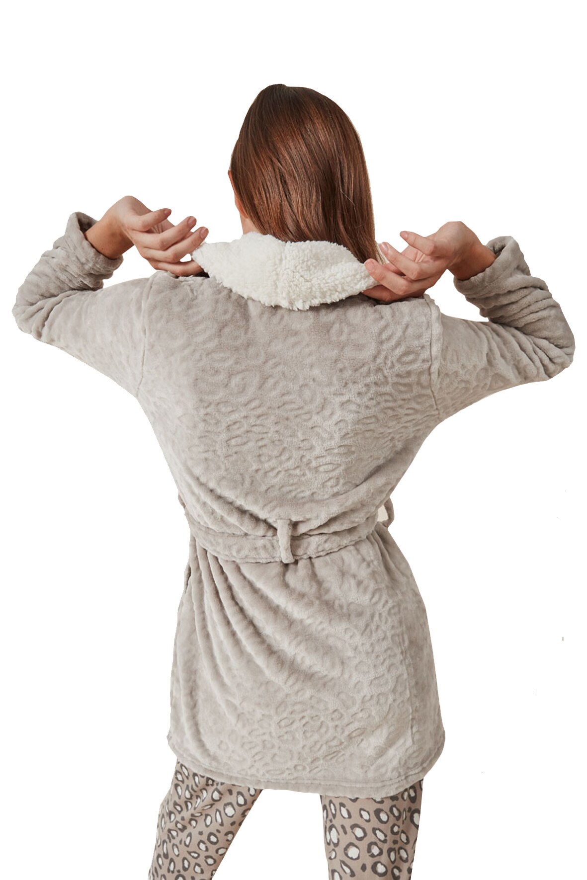 Halat dama, Gisela, 100% Poliester, 1815, Gray, XL - eMAG.ro