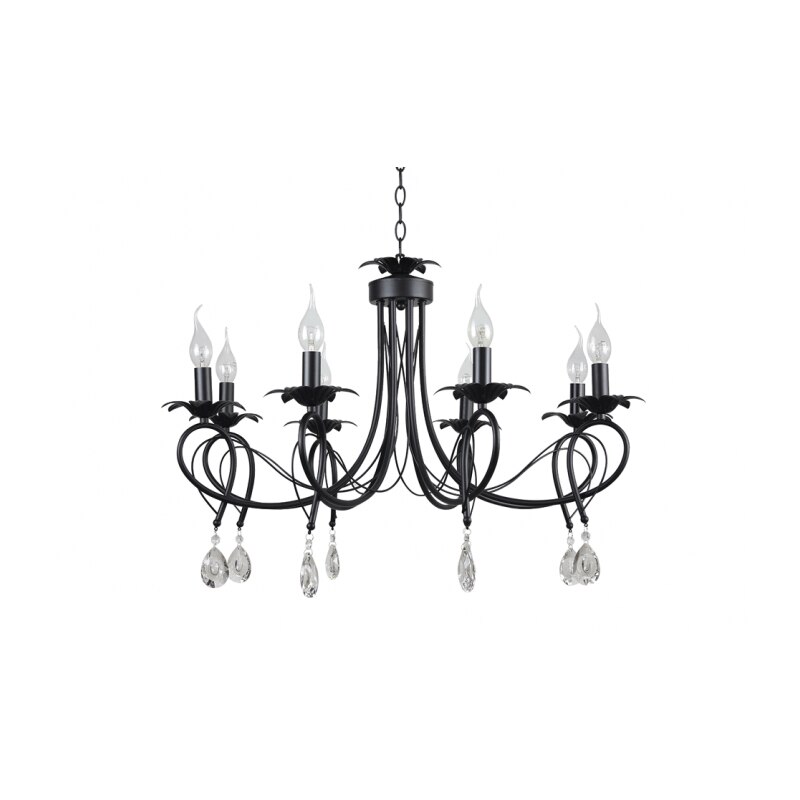 Candelabru Selina Negru+Alb 8xE14 60W - eMAG.ro