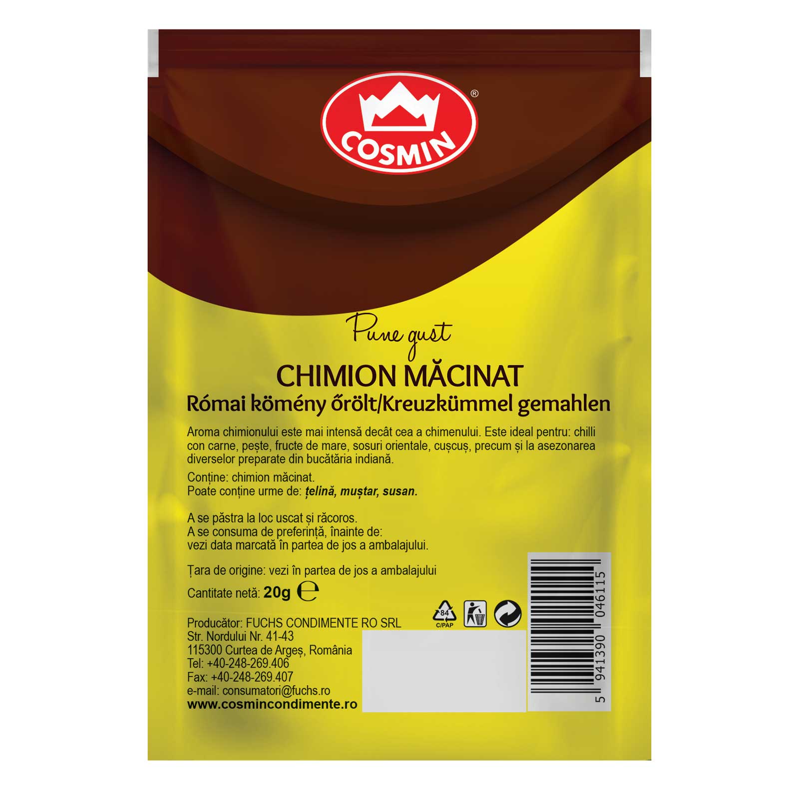 Chimion macinat, 20 g, Cosmin - eMAG.ro