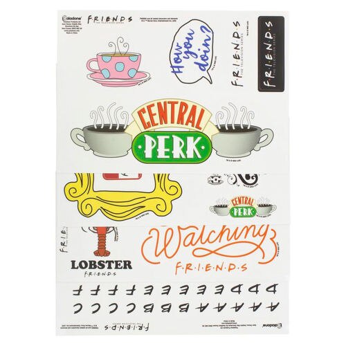 Set stickere Friends, 4 coli cu abtibilduri rezistente la apa si ...