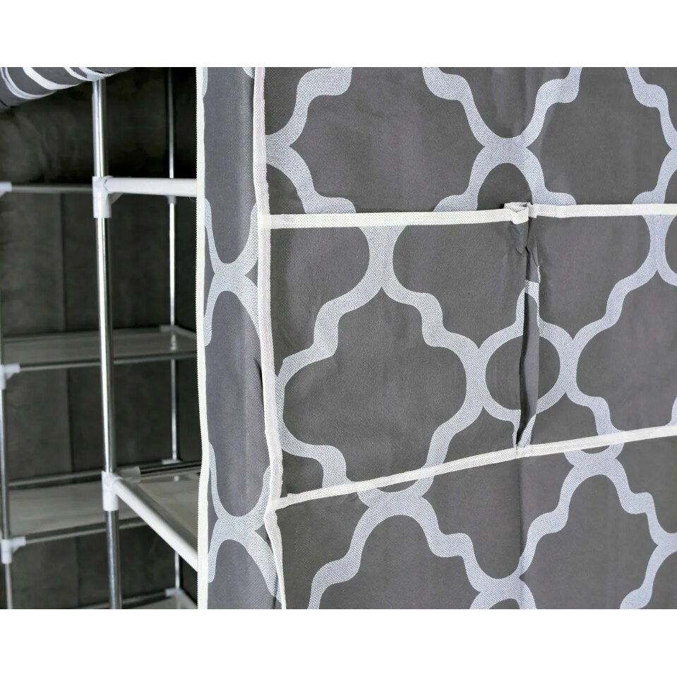 Dulap din material textil, 45x150x150cm, gri - eMAG.ro