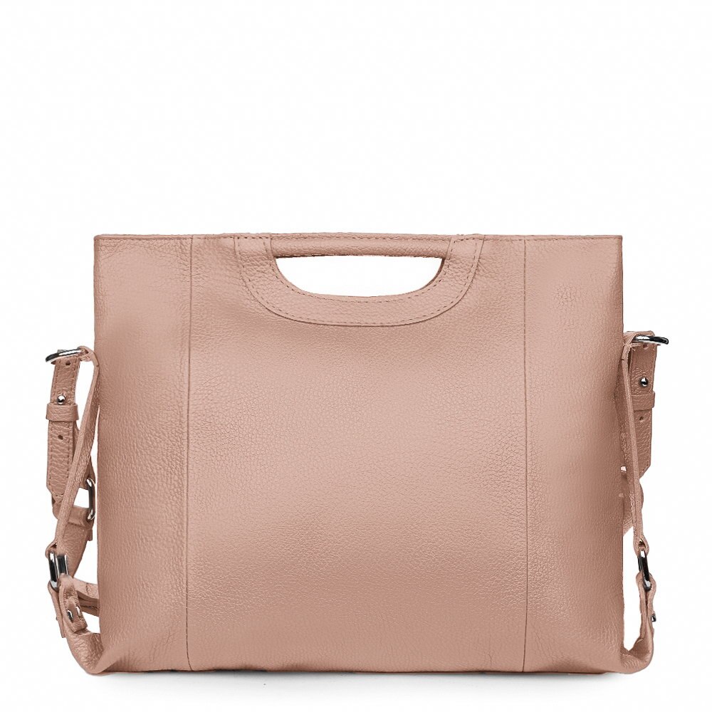 Geanta de dama din piele naturala Agatha roz - eMAG.ro