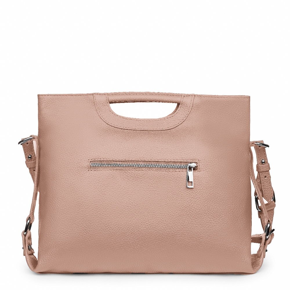 Geanta de dama din piele naturala Agatha roz - eMAG.ro