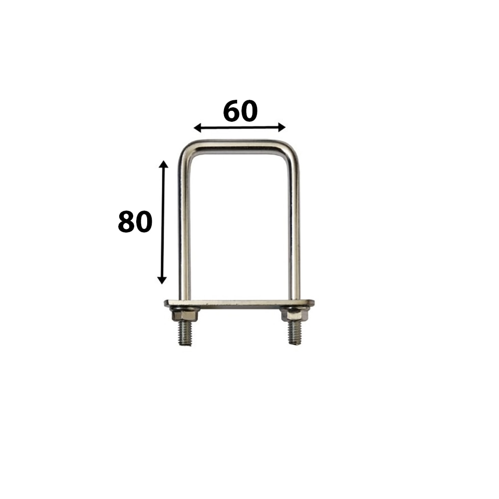 Brida prindere panouri gard zincata cu placuta si piulite pentru teava ...