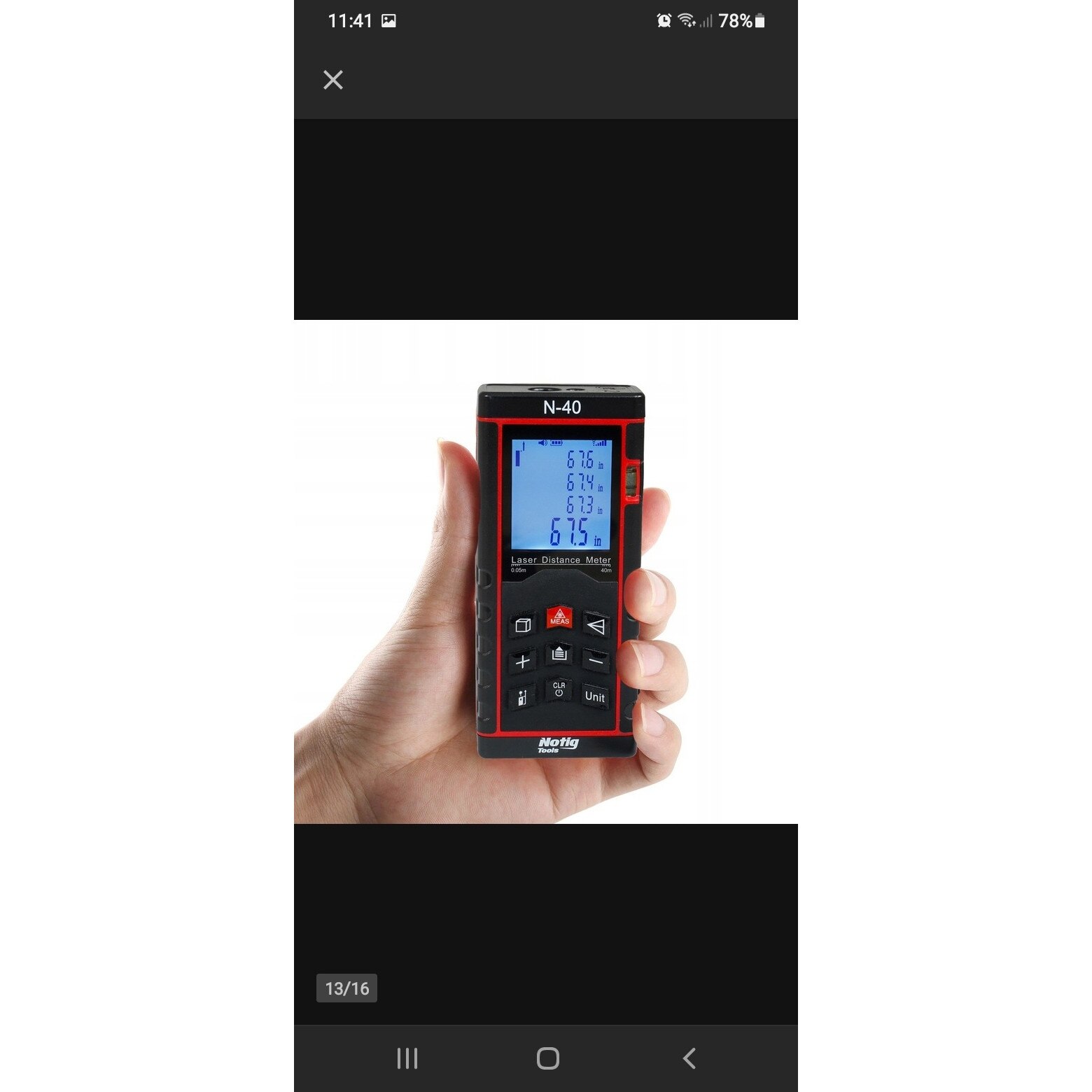 Telemetru laser profesional digital 40m Notig Tools - eMAG.ro