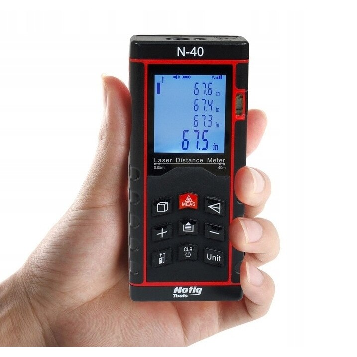 Telemetru laser profesional digital 40m Notig Tools - eMAG.ro