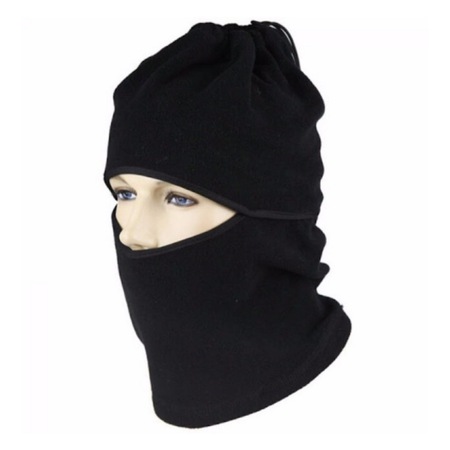 Cagula Fleece cool, 2 in 1 ,cu protectie pentru gat, Negru - eMAG.ro