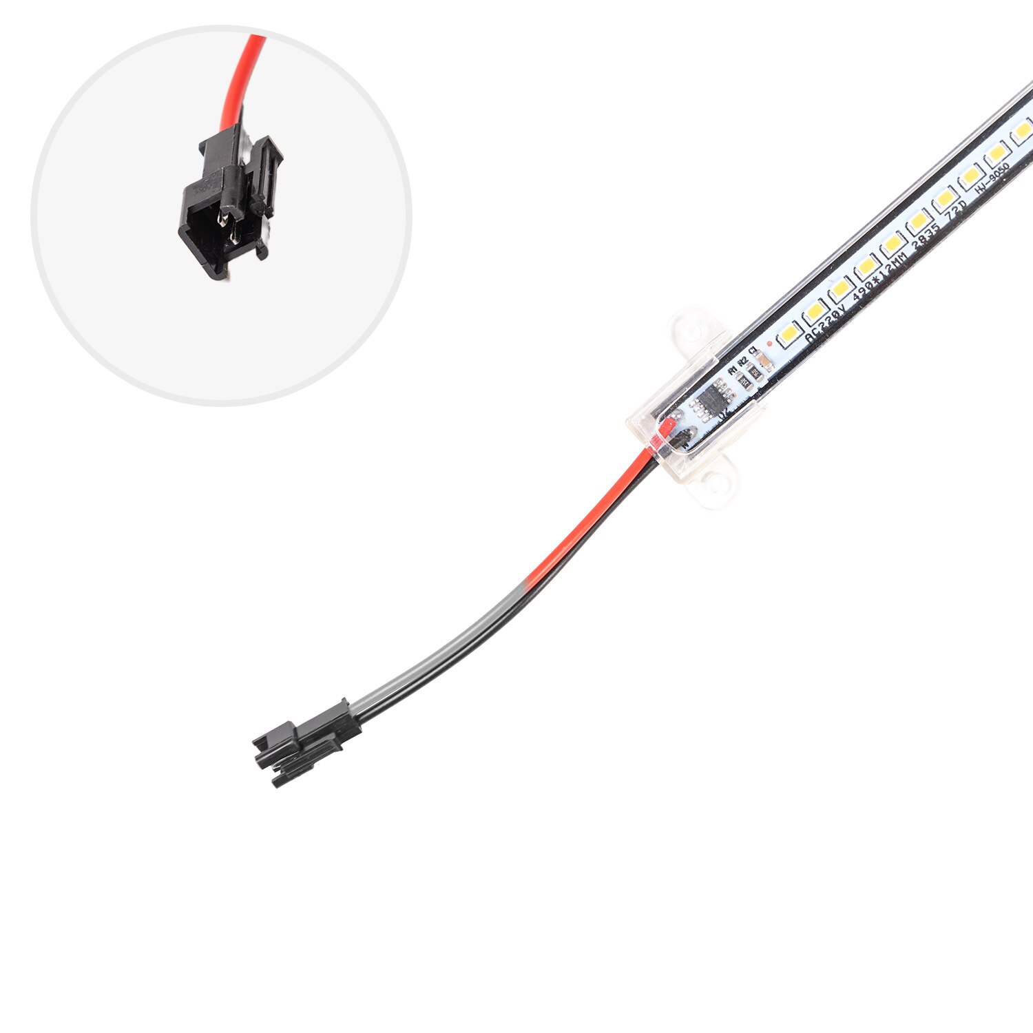 Set 5 bucati banda led Lumina Rece, Bagheta rigida 7W cu suport, 72 ...