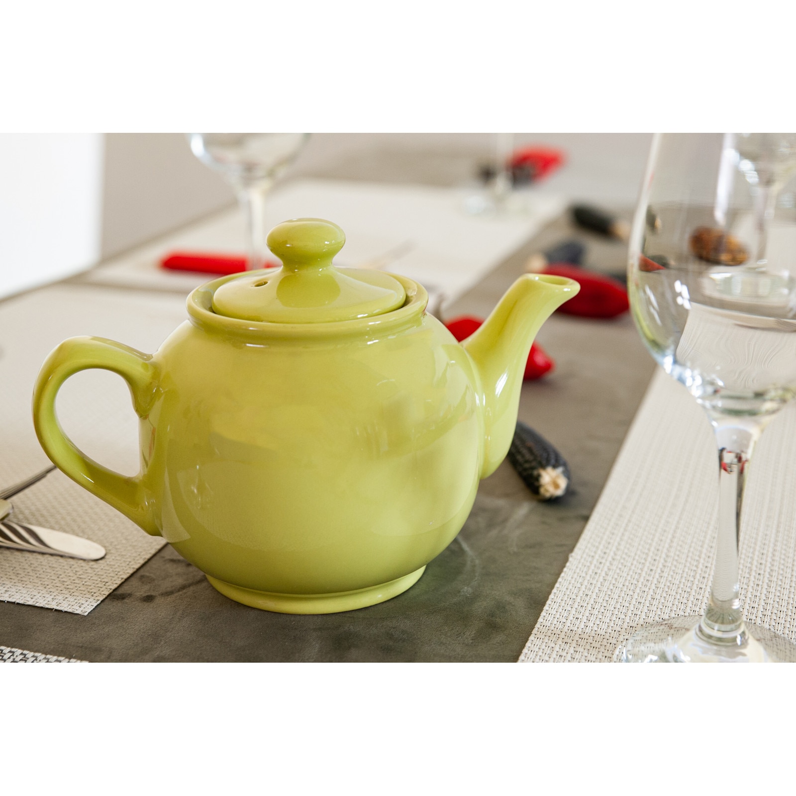 Set 6 ceainice cu capac, Cesiro, 600 ml, Verde Mar de Vara - eMAG.ro