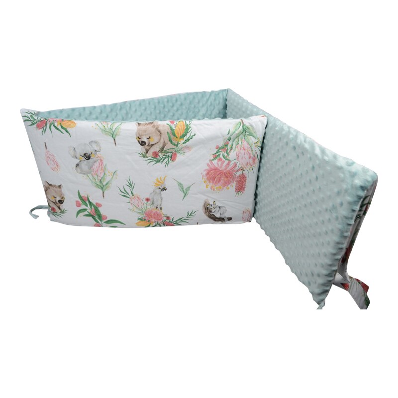 Protectie laterala pentru patut 180 x 30 cm MimiNu 281404-C, Multicolor ...