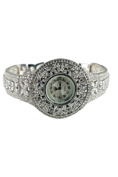 Ceas din argint 925 TSR cu pietre semipretioase zirconiu model 8 - eMAG.ro