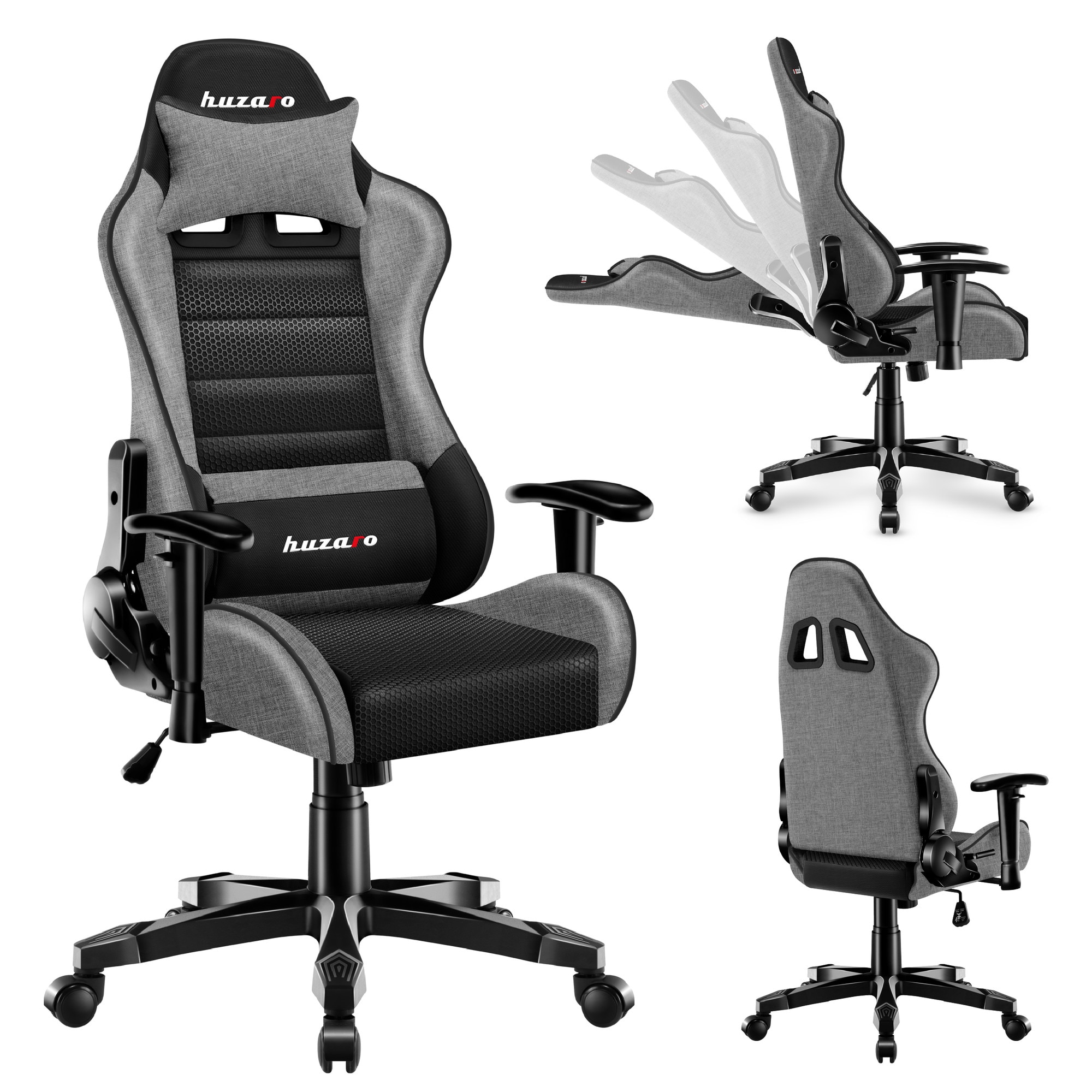 Scaun gaming pentru copii, HUZARO, Ranger, 6.0 Grey Mesh - eMAG.ro