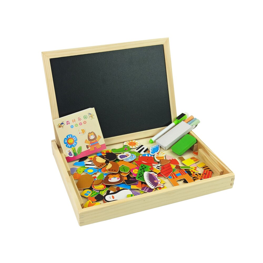 Magneti din lemn cu doua fete, pentru tabla, model animale - eMAG.ro