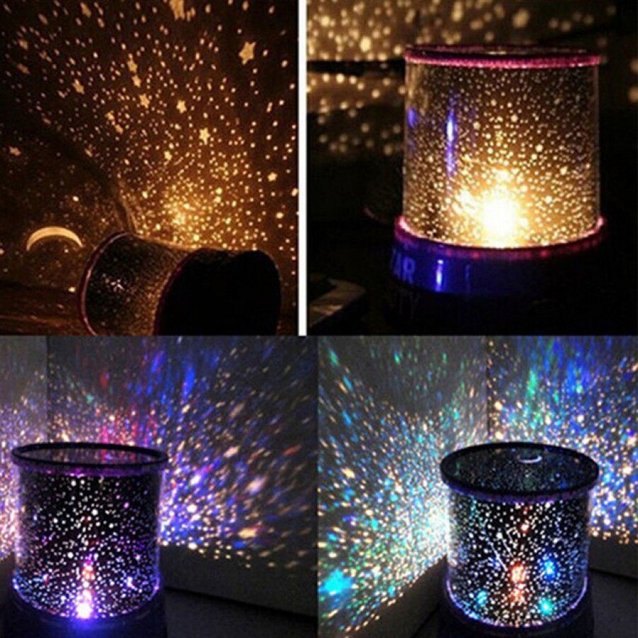 Set 2 veioze cu proiectare stele, alimentare prin cablu USB, Barste ...