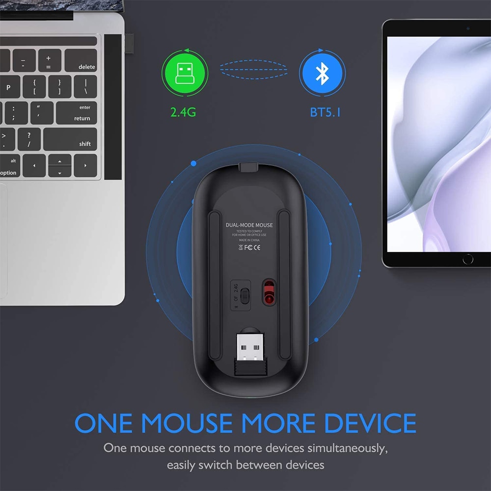 OEM Egér, Bluetooth, vezeték nélküli, szürke - eMAG.hu