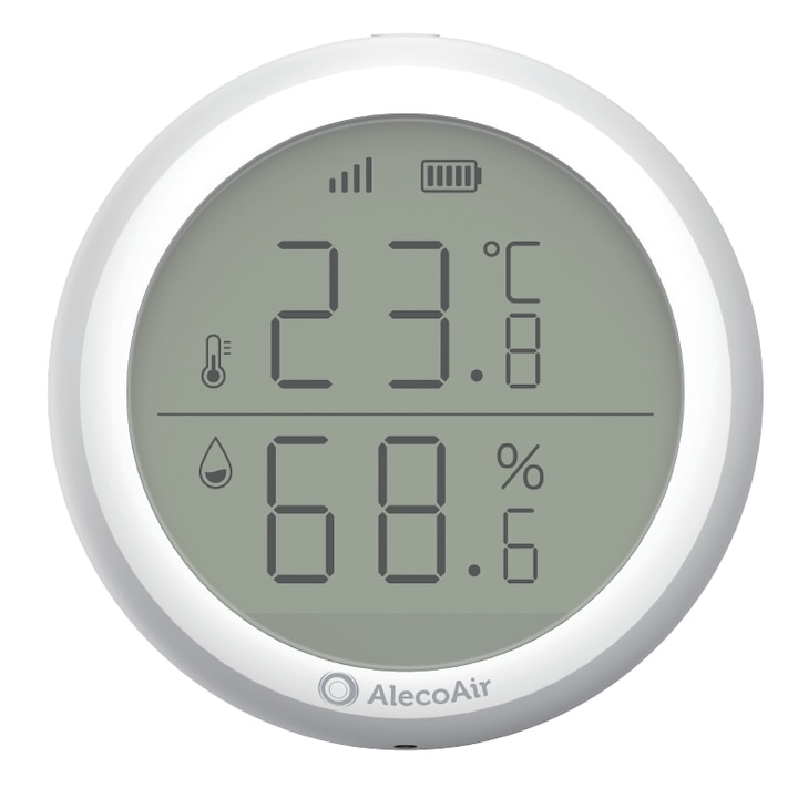 Termohigrometru SMART AlecoAir HA03 MEDIO cu alerta prin aplicatie ...