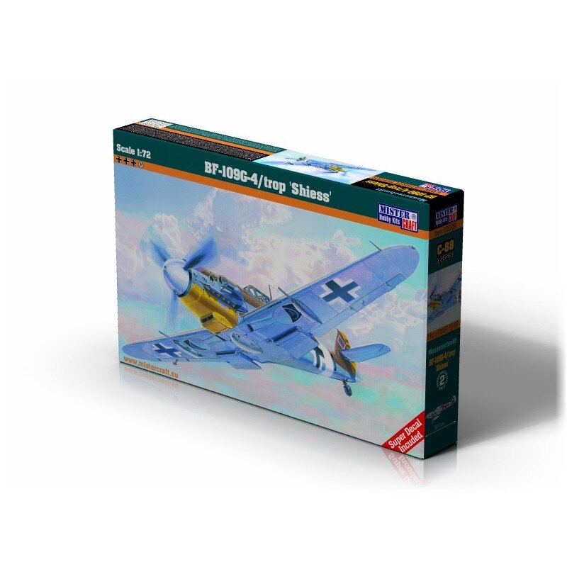 Macheta aeromodele de construit MisterCraft Messerschmitt BF-109G-4/trop Shiess Luftwaffe ...
