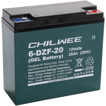 Akkumulátor CHILWEE 6-DZF-20 DEEP CYCLE GEL, 12V 20Ah VRLA - eMAG.hu