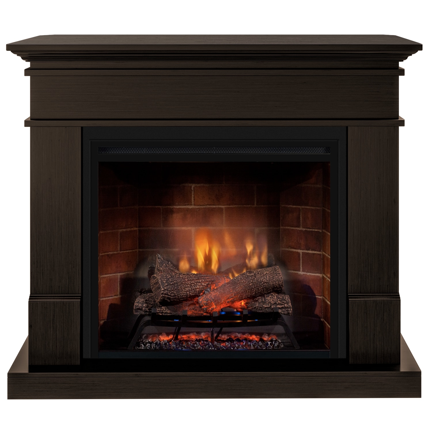 Semineu electric Lisabona Premium Wenge 125 x 107 x 37cm, - cu focar ...