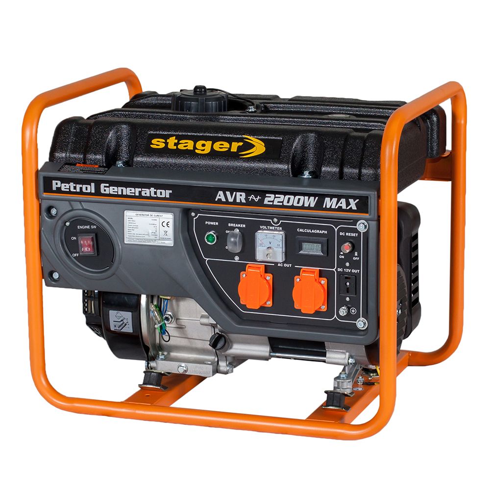 Generator curent electric Stager GG2800, 2200 W, 163 cmc, 15 l, benzina ...