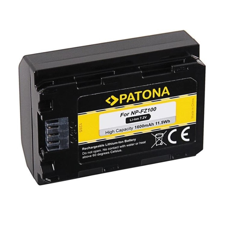 Acumulator Patona NP-FZ100 1600mAh replace Sony A9, A7 III - eMAG.ro
