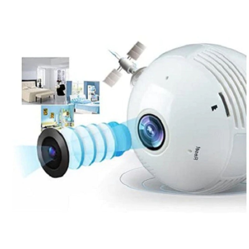 Bec cu camera Spion SpyCam, Wi-Fi, senzor de miscare, unghi 360 grade ...