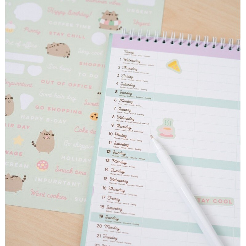 Planificator lunar Pusheen ,16 luni(Septembrie 2021-Decembrie 2022) A4 ...