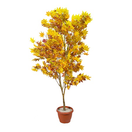 Copac artificial, Artar cu ghiveci D3052, culoare toamna, 220 cm - eMAG.ro