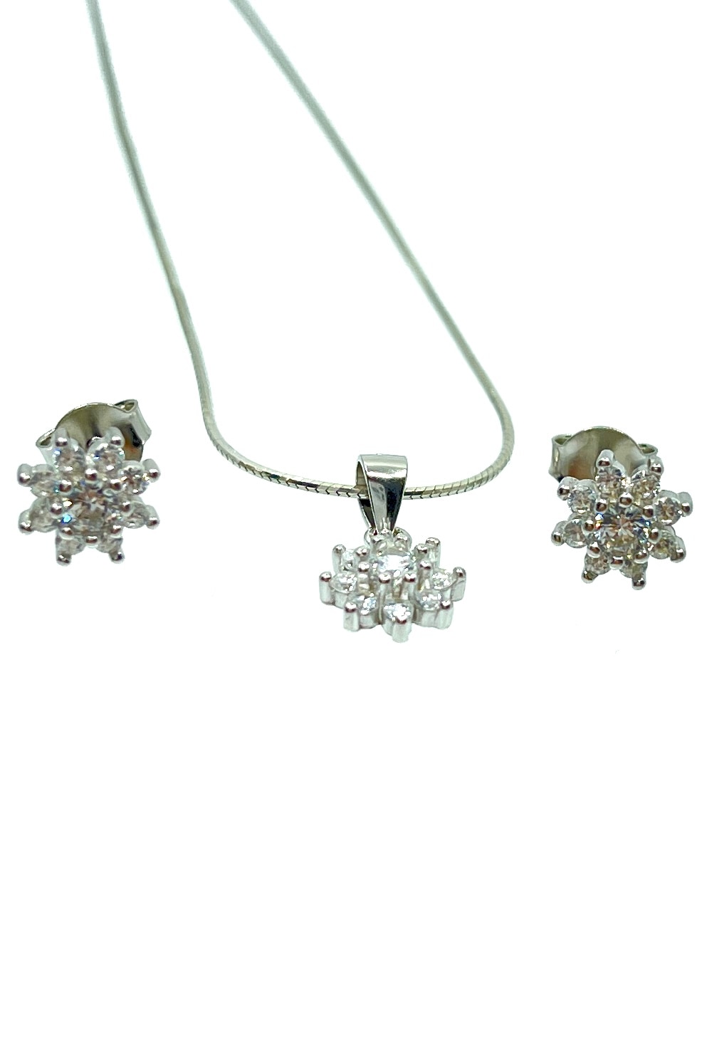 Set Agavi din argint 925 si zirconiu, cercei si pandant - eMAG.ro