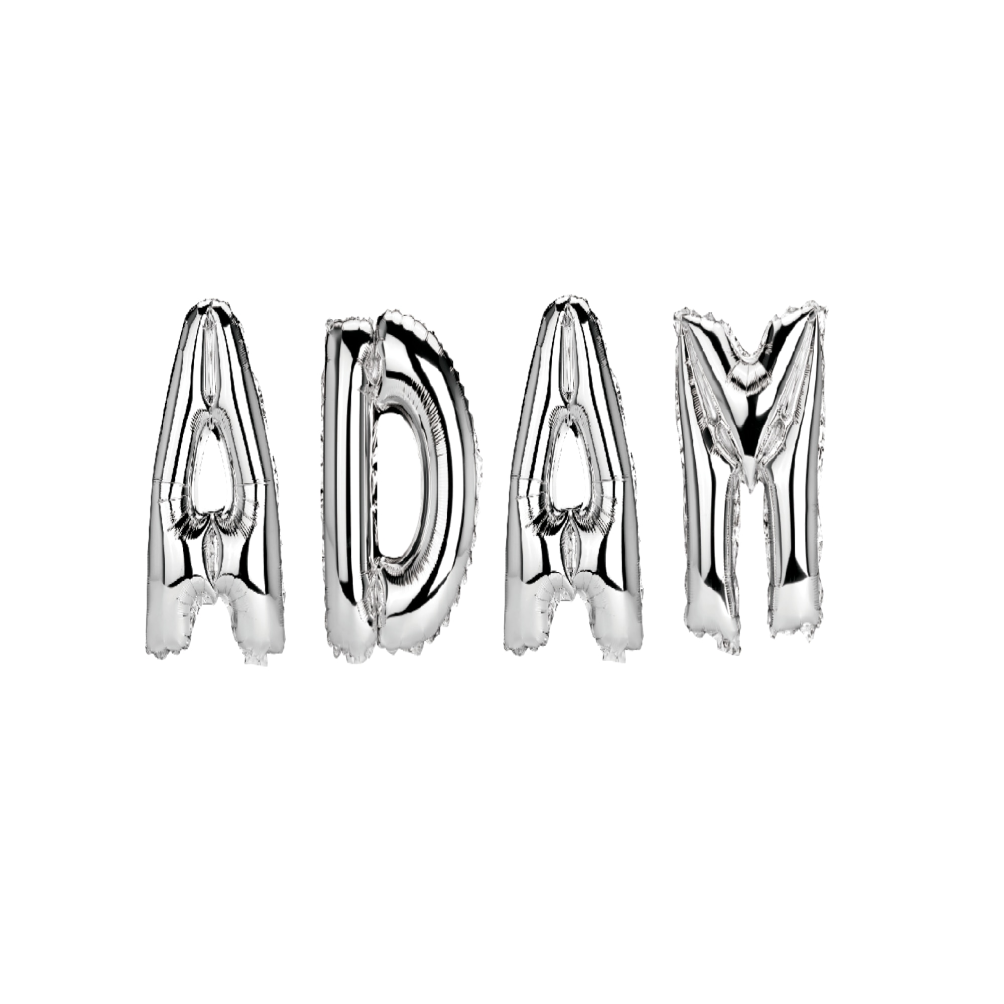 Set Baloane Litere Nume Adam, Argintiu, 40Cm - eMAG.ro