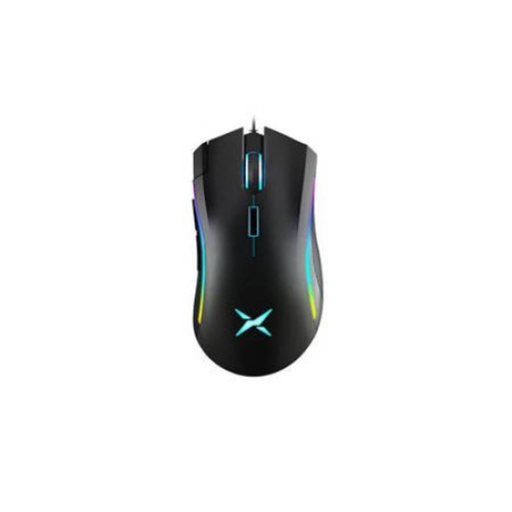 Mouse de gaming, Delux, M625PLUS, Optic, Iluminare RGB, 10000DPI ...