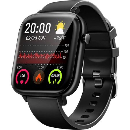 Смарт часовник Pradory, Водоустойчив, IP67, Черен - eMAG.bg