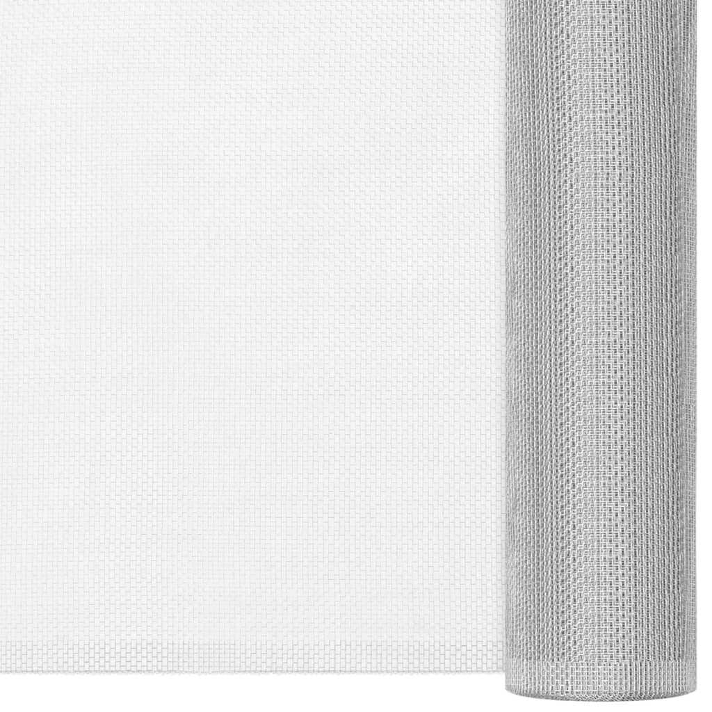 Plasa de sarma, argintiu, 60x500 cm, aluminiu, stabil si robust, 0,55 ...