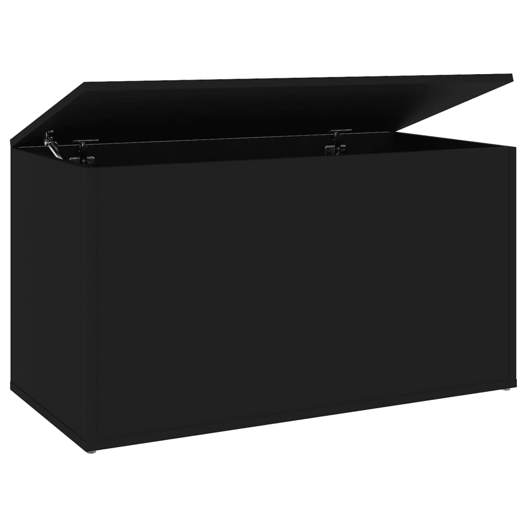 Cufar de depozitare, Unic, negru,84x42x46 cm, lemn compozit, pentru ...