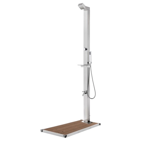 Dus de gradina cu baza maro vidaXL, 225 cm, otel inoxidabil - eMAG.ro