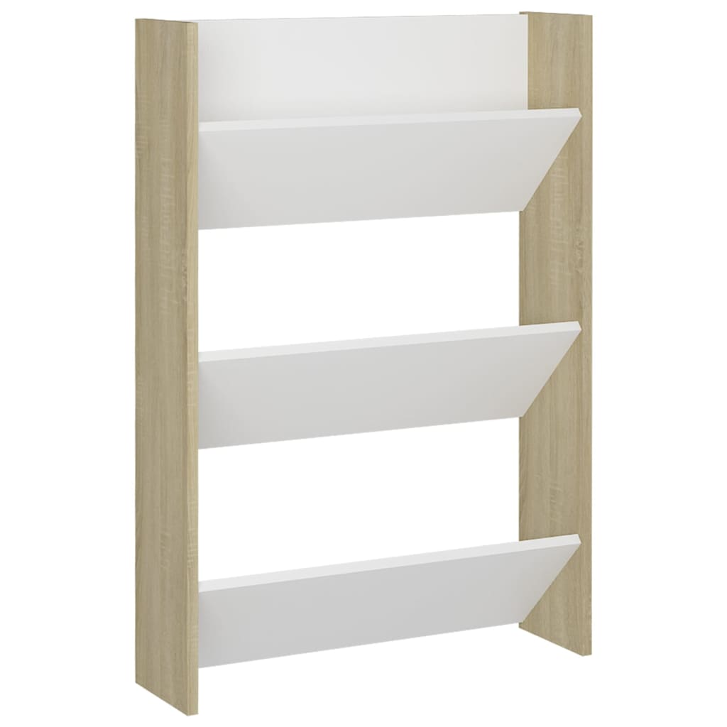 Pantofar de perete vidaXL, PAL, 60 x 18 x 90 cm, Bej, 6.37 kg - eMAG.ro