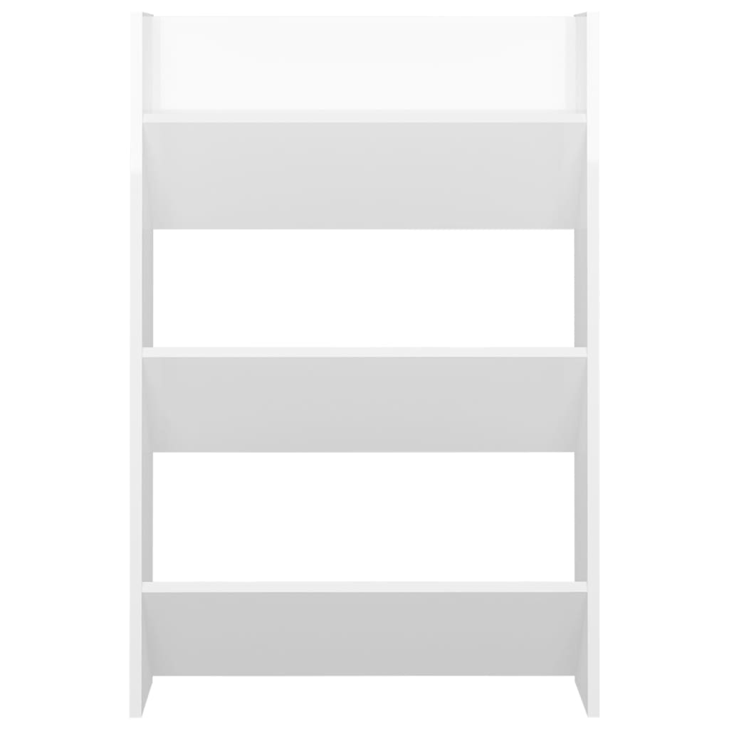 Pantofar stil elegant de perete, alb extralucios,60x18x90 cm, PAL ...