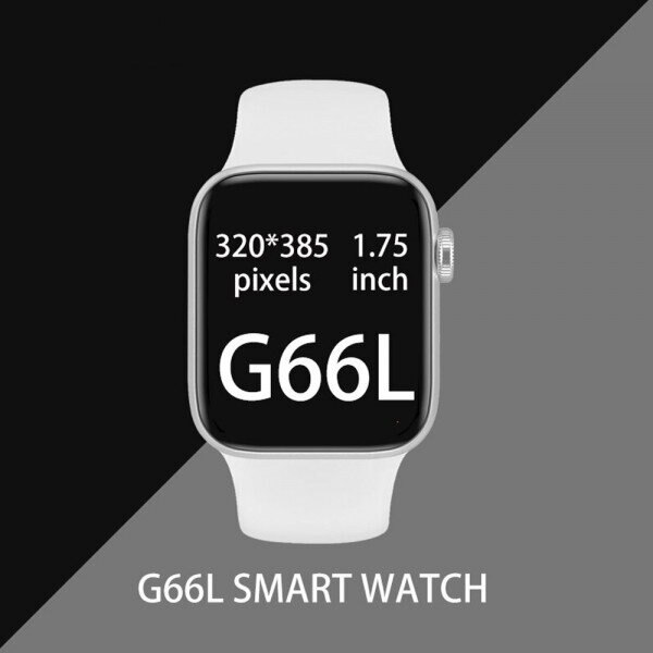 Smart Часовник, G66 с Измерване на Пулс и Кръвно, бял - eMAG.bg