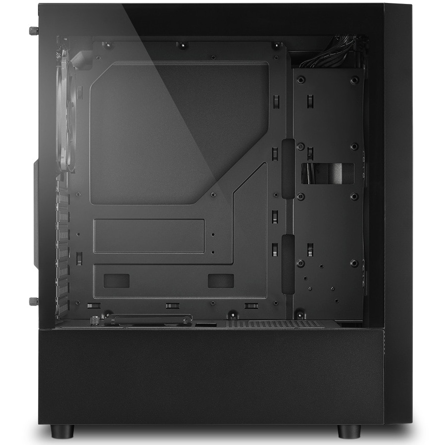 Компютърна кутия Sharkoon RGB Slider Black, Mid-Tower, Без захранващ ...