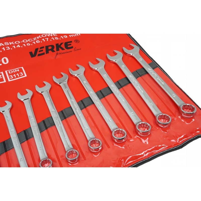 Set chei fixe si inelare combinate 12 piese 8-19mm V35420 Verke - eMAG.ro
