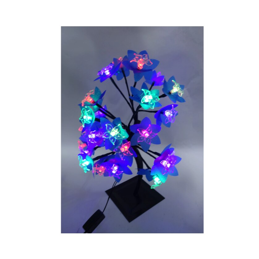 Pomisor cu flori si leduri colorate,albastru, 20 LED-uri, teleMAG - eMAG.ro