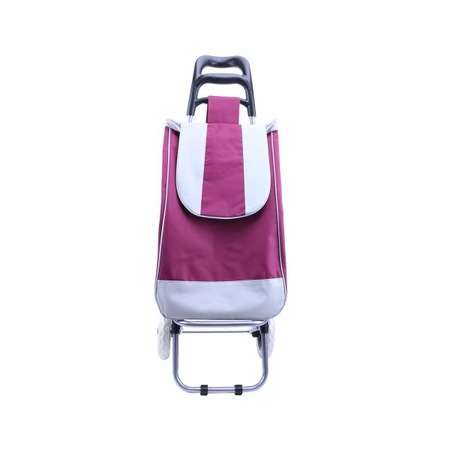 Carut pentru piata, cu doua roti, cadru metalic, Mov - eMAG.ro