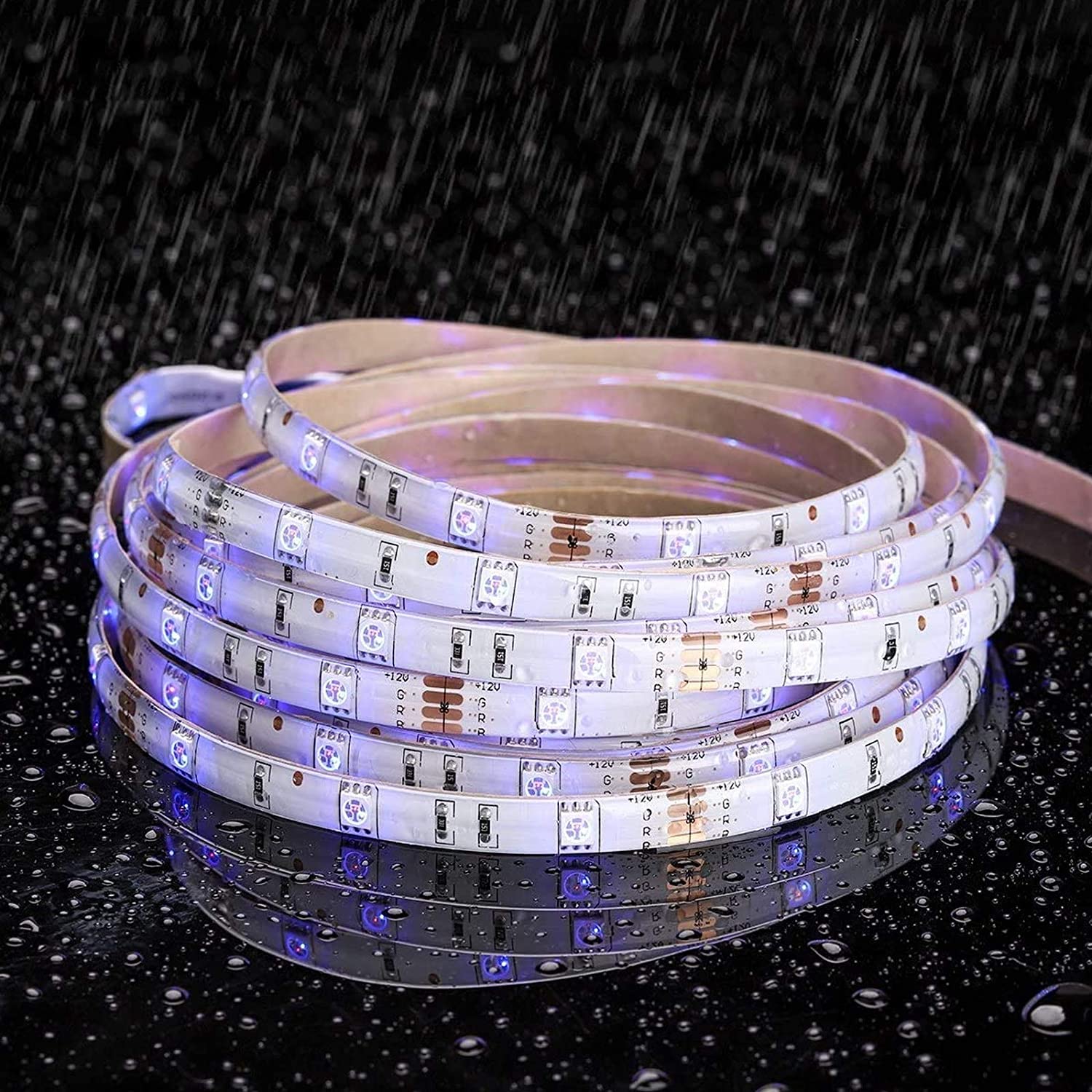 Banda lumini LED, RGB, 2835 LED, Telecomanda, 12V, Multicolor 5 m - eMAG.ro