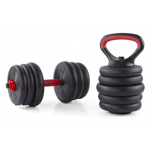 Set Gantera reglabila kettlebell FitTronic® 6 in 1 de 40 kg KF40, cu o multitudine de combinatii ...