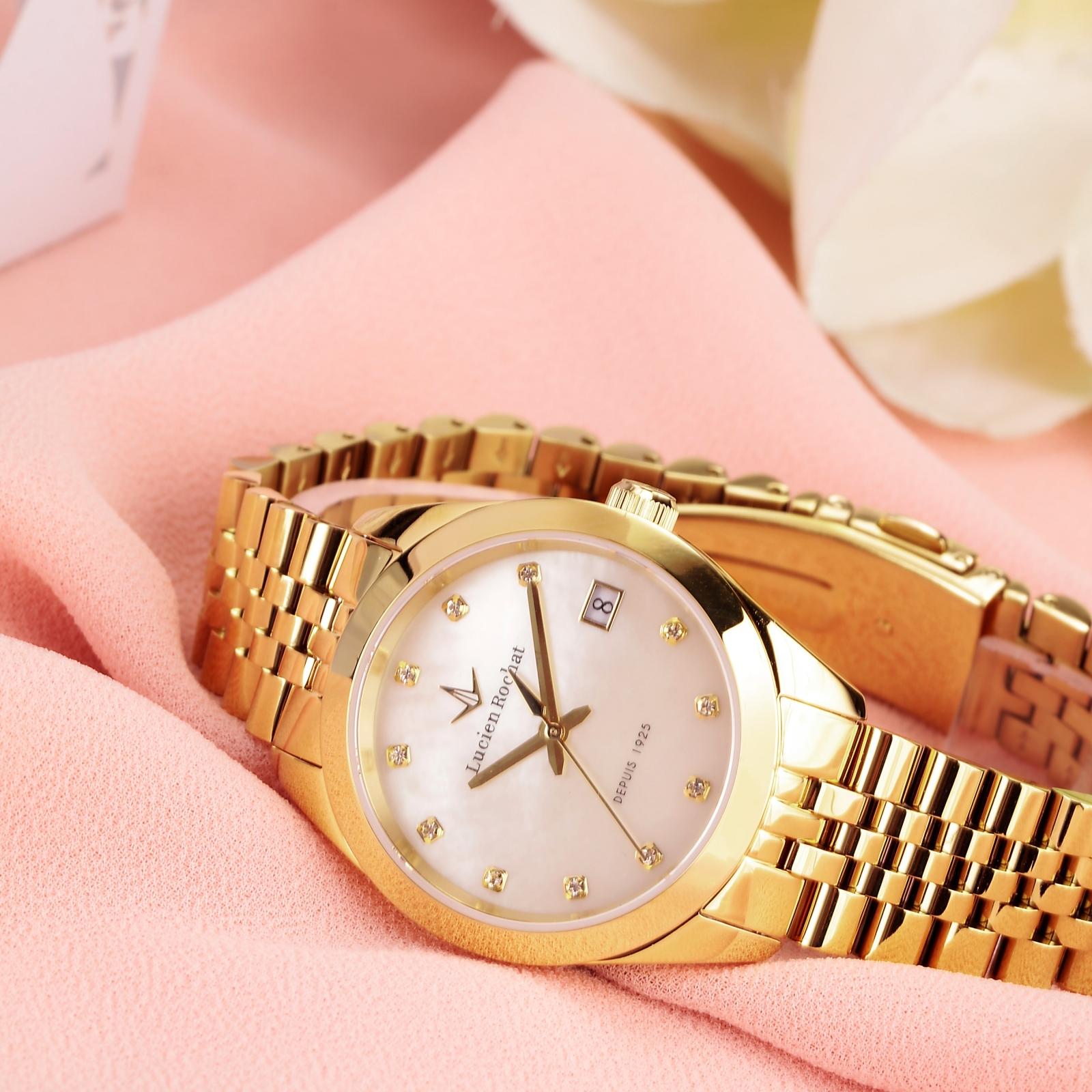 Ceas dama Lucien Rochat R0453114509 Quartz Auriu - eMAG.ro